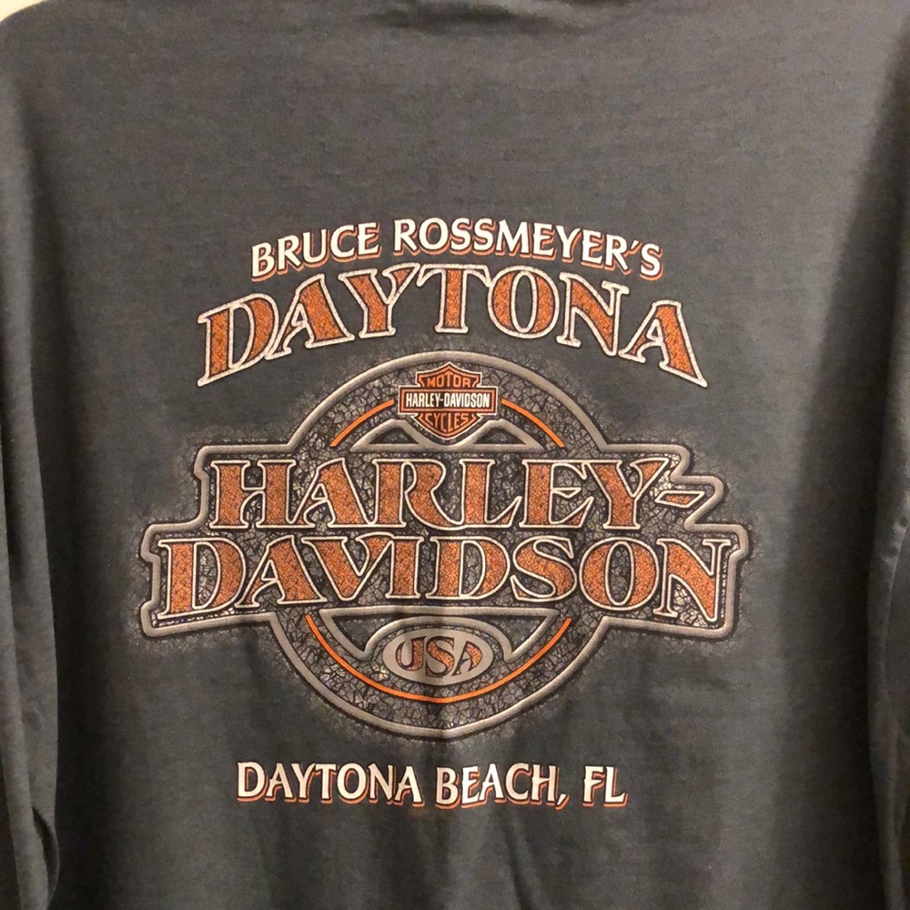 Harley Davidson Mens Long-Sleeved T-Shirt - Gem